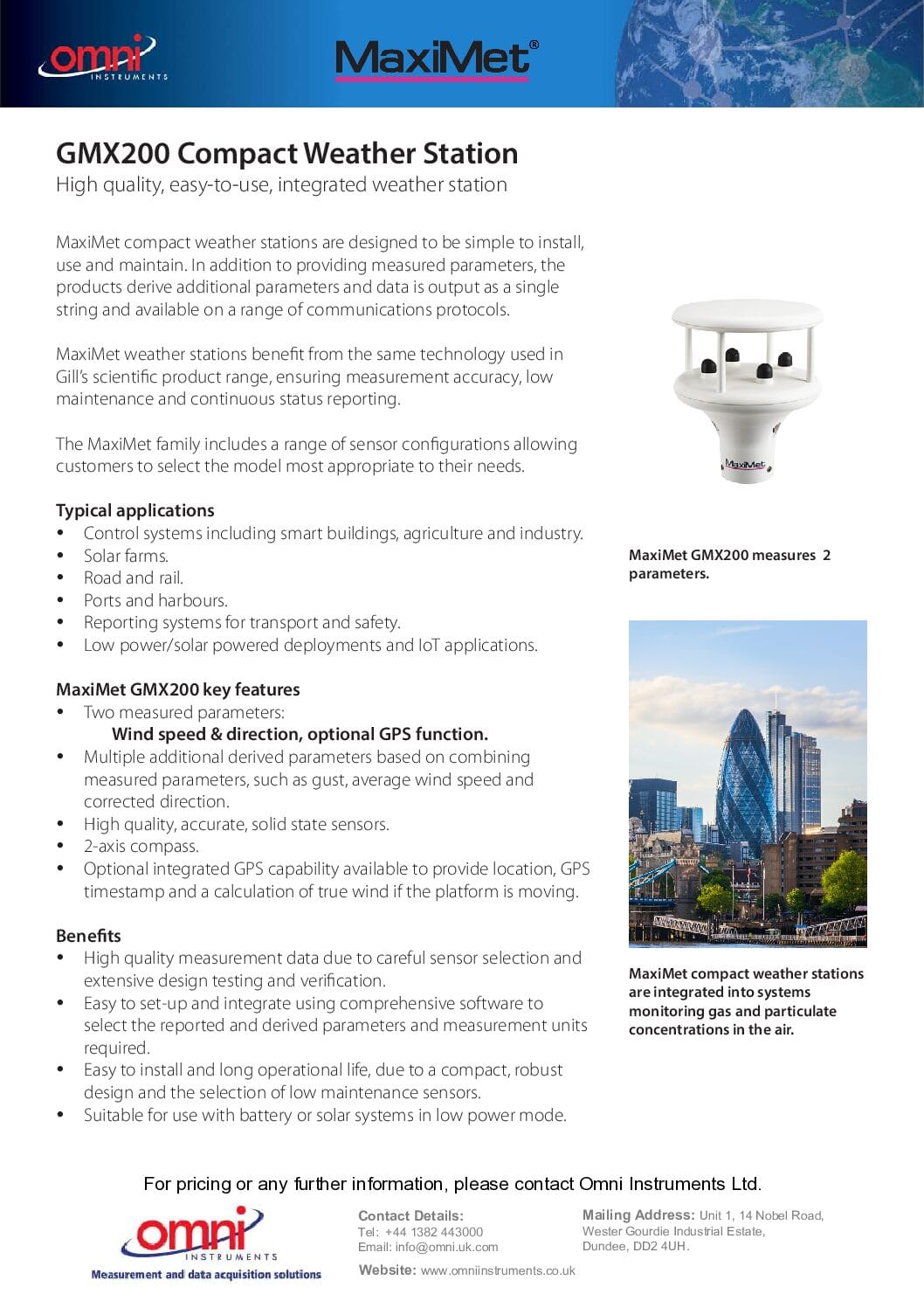 GMX200-Compact-Weather-Station-Datasheet-pdf - Omni Instruments