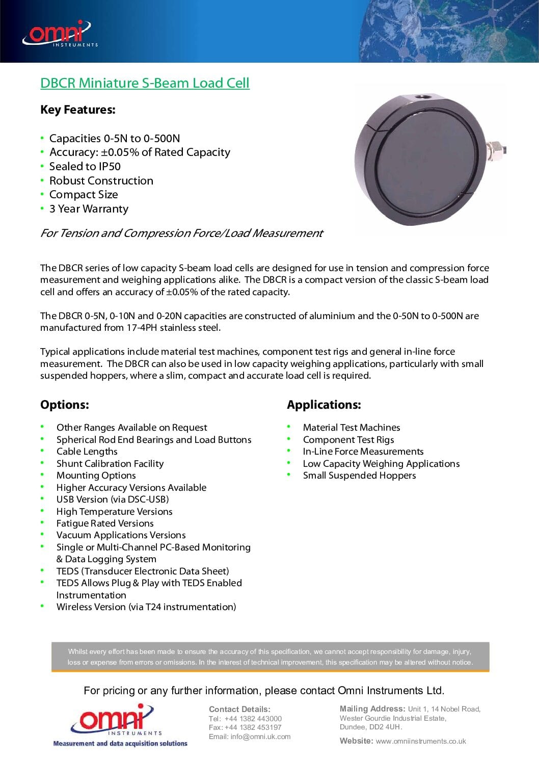LOAD-DBCR-Miniature-S-Beam-Load-Cell-pdf - Omni Instruments