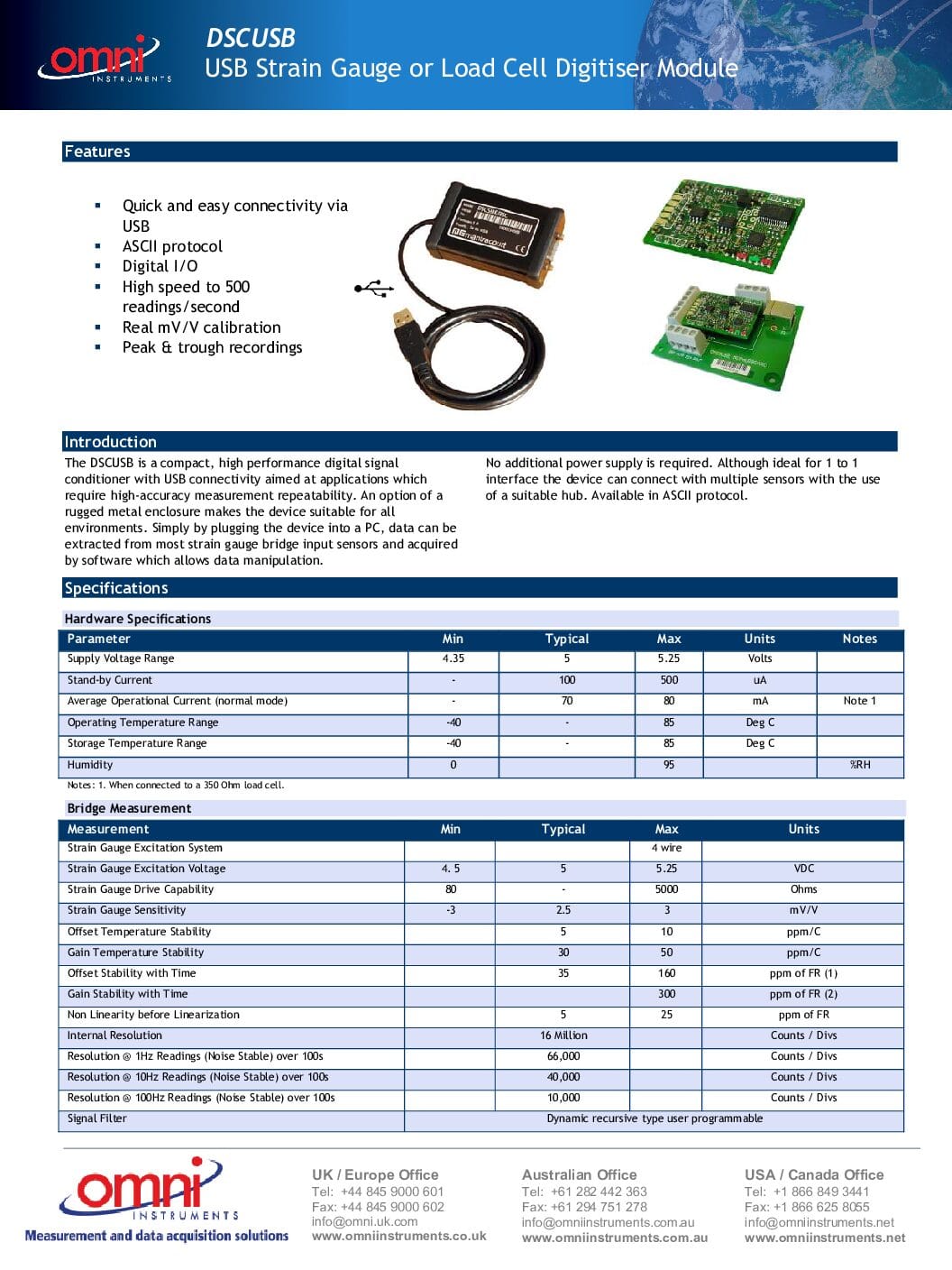 LOAD-DSCUSB-USB-Load-Cell-Strain-Gauge-Digitiser-Module-pdf - Omni ...