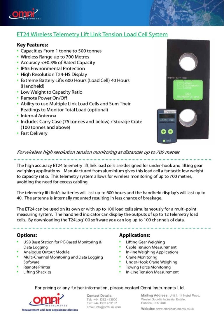 LOAD-ET24-Telemetry-Lift-Link-Load-Cell-System-pdf - Omni Instruments