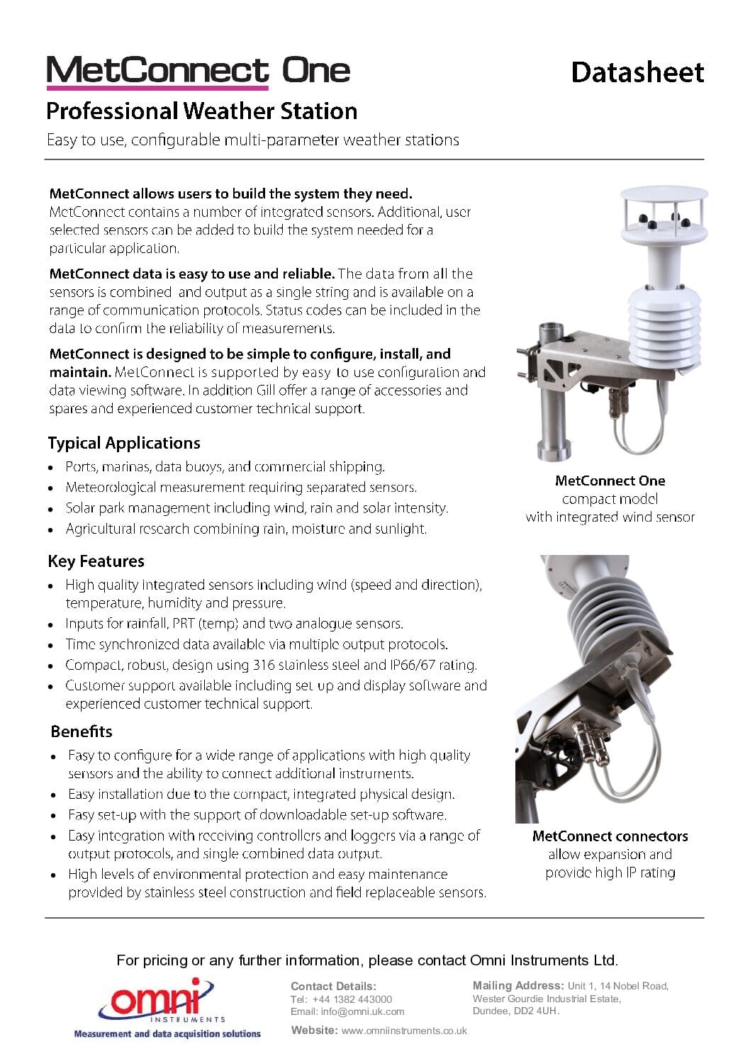 MetConnect-One-Datasheet-pdf - Omni Instruments