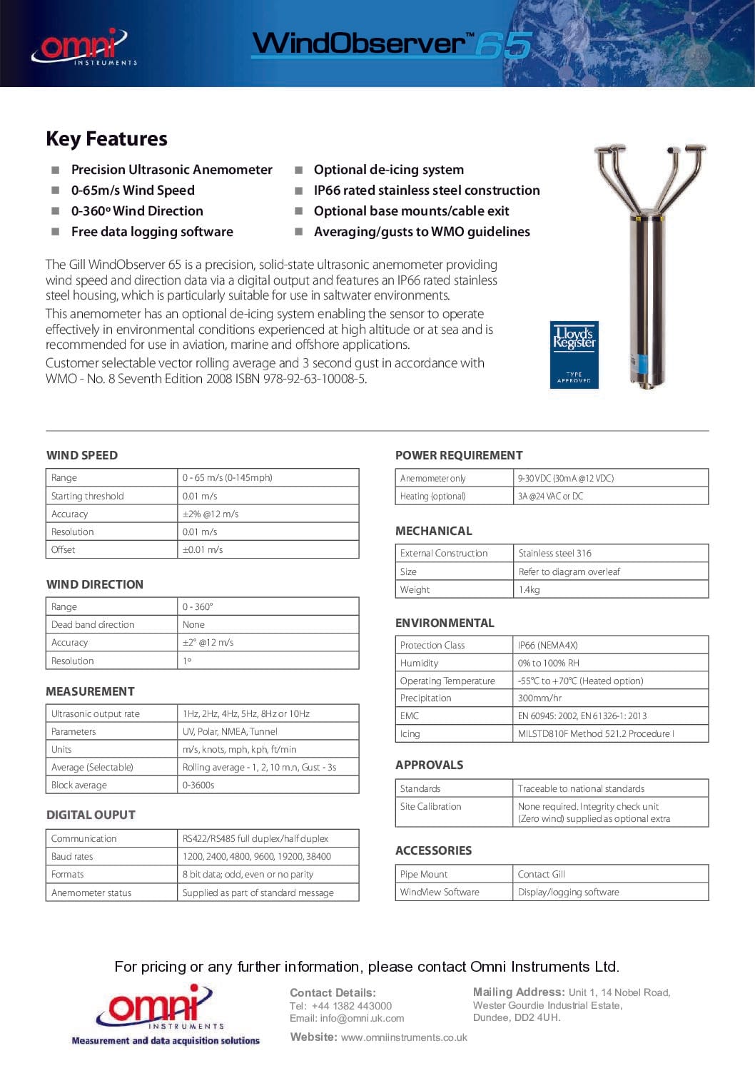 WindObserver-65-Ultrasonic-Anemometer-pdf-1 - Omni Instruments