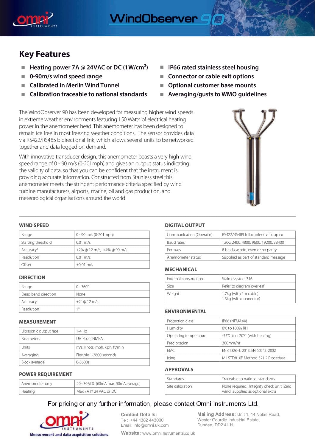 WindObserver-90-Ultrasonic-Anemometer-pdf - Omni Instruments