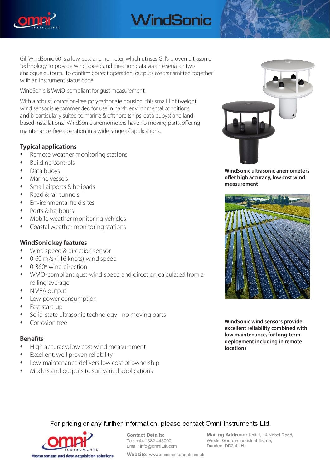 WindSonic-Ultrasonic-Anemometer-pdf - Omni Instruments