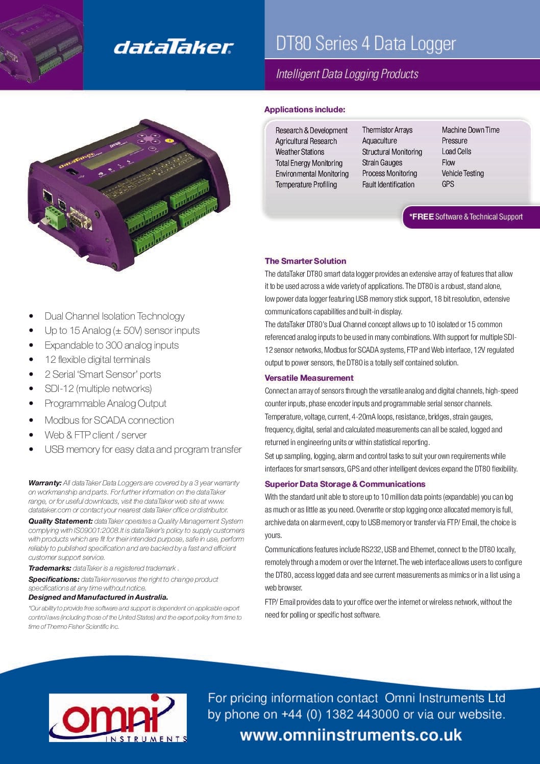 DT80-Series-4-Datasheet-pdf - Omni Instruments