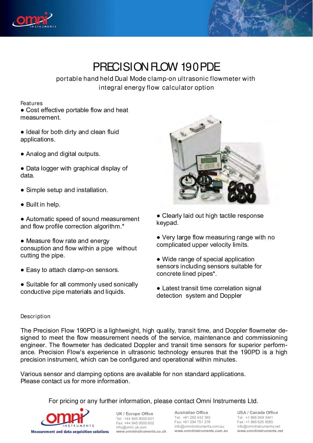 FLOW-190PDE-Dual-Mode-Ultrasonic-Flow-Meter-with-Integral-Energy-Flow ...