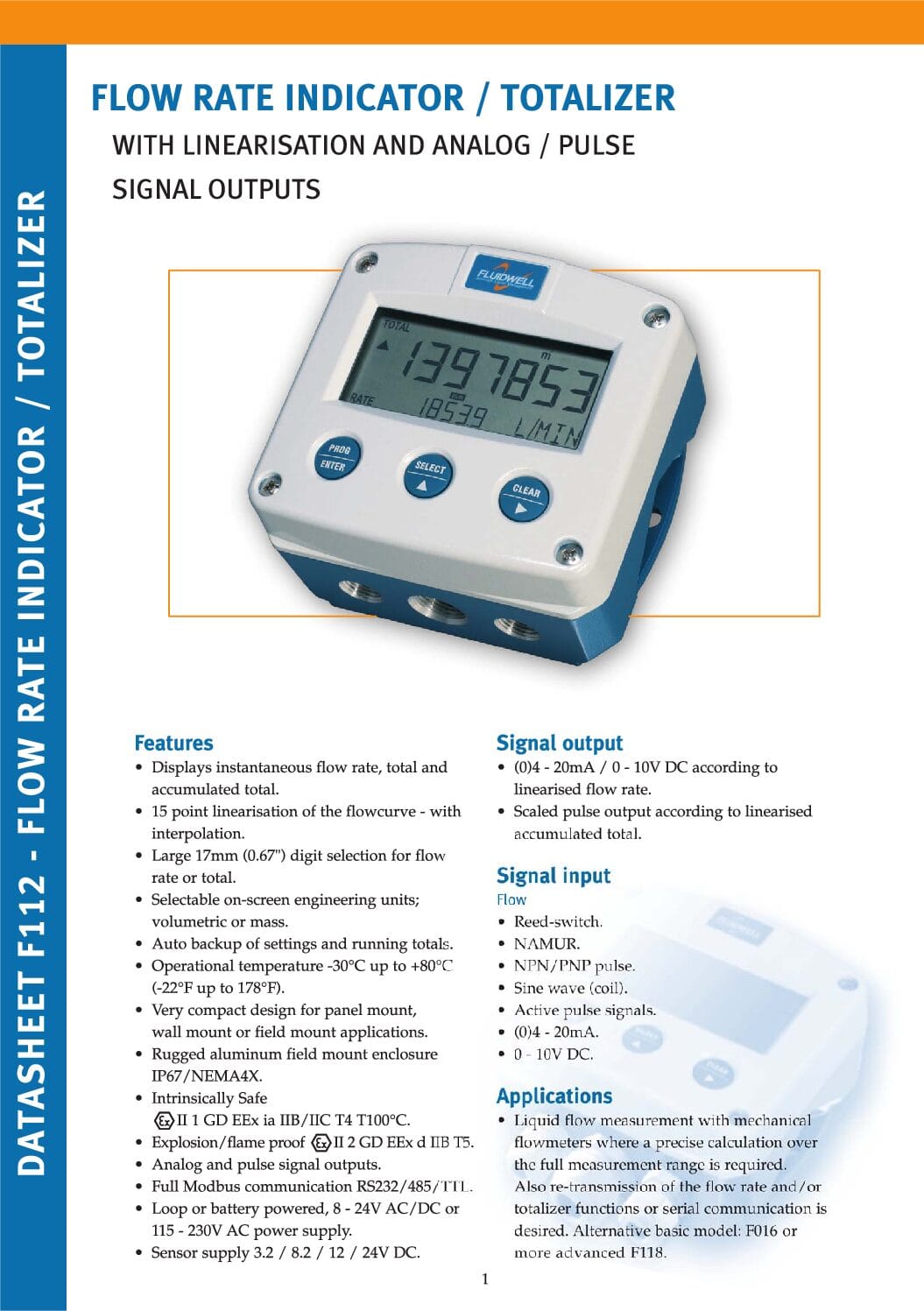 FLOW-F112-Linearised-Flow-Rate-Totaliser-Display-pdf - Omni Instruments
