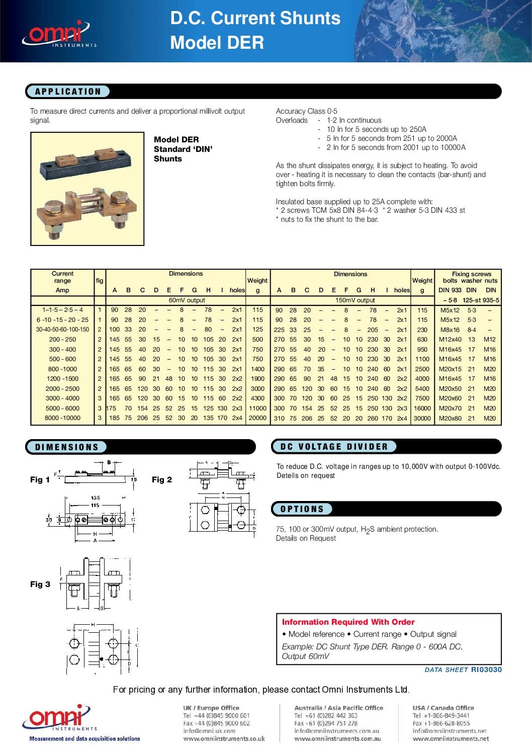VOLT-DER-DC-Current-Shunts-pdf - Omni Instruments