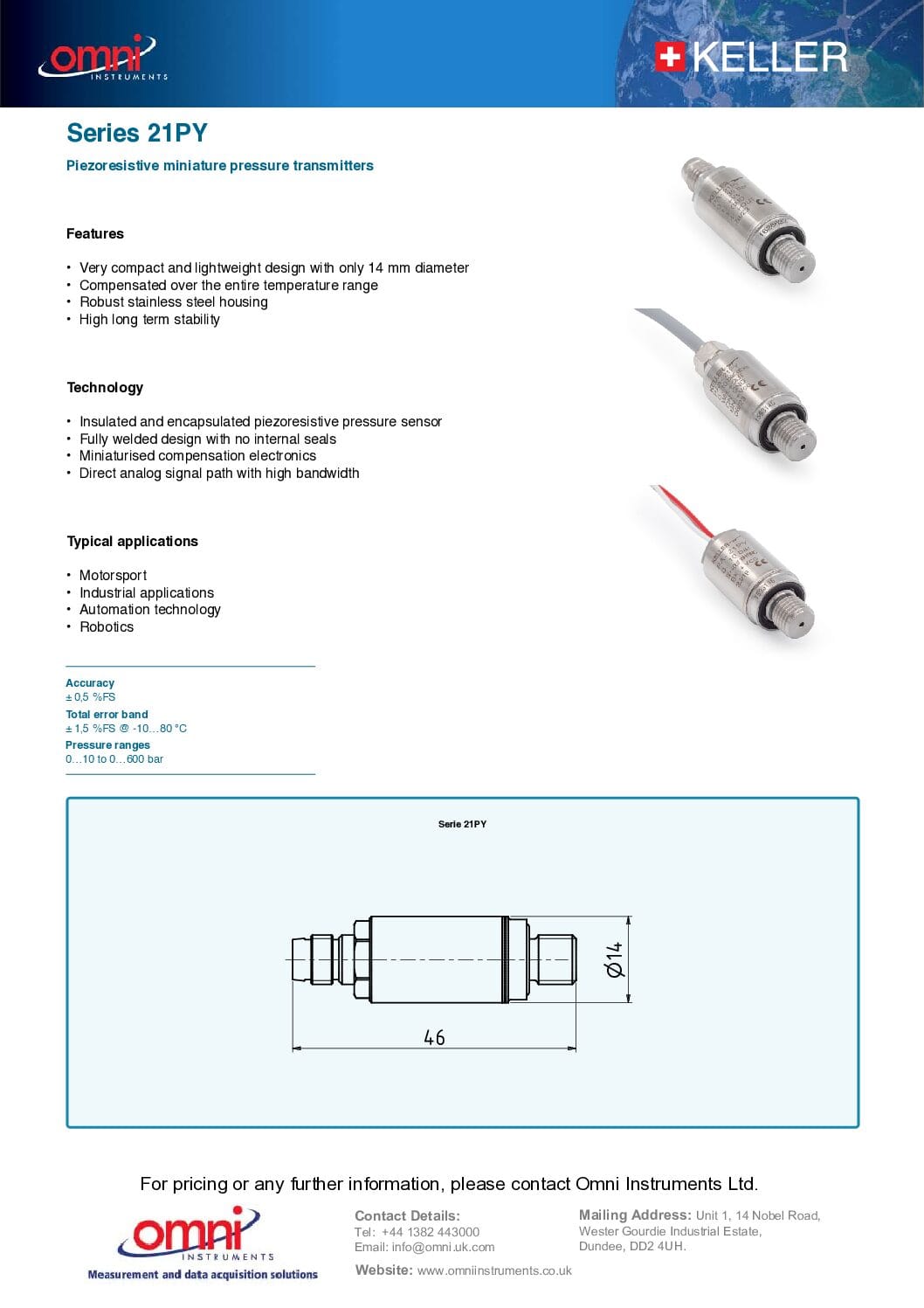 Series-21PY-Miniature-Pressure-Transmitter-pdf - Omni Instruments